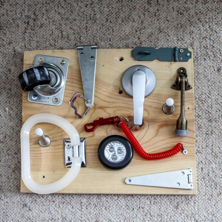 Grow With Me DIY Busy Board | 50 Ideas For A DIY Busy Board