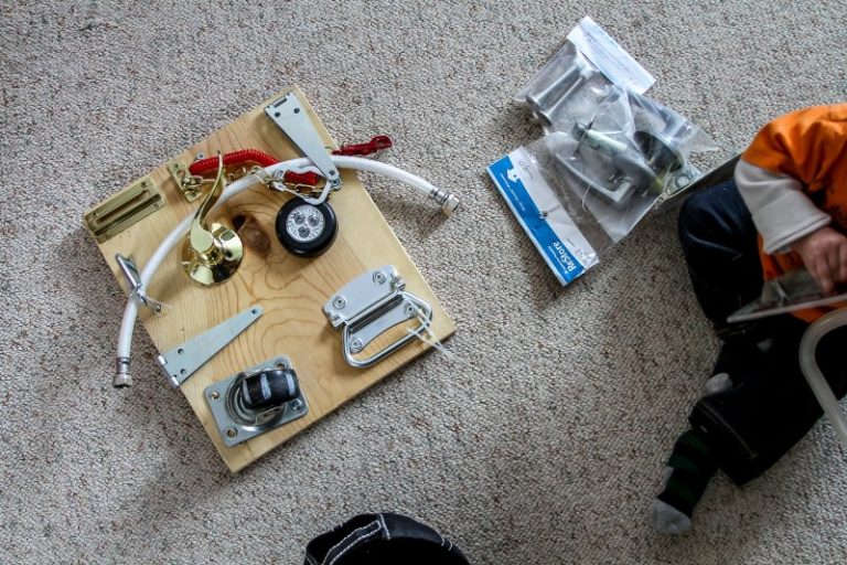 Grow With Me DIY Busy Board | 50 Ideas For A DIY Busy Board